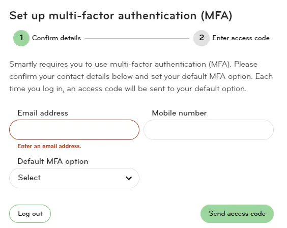 Smartly | Multi factor authentication
